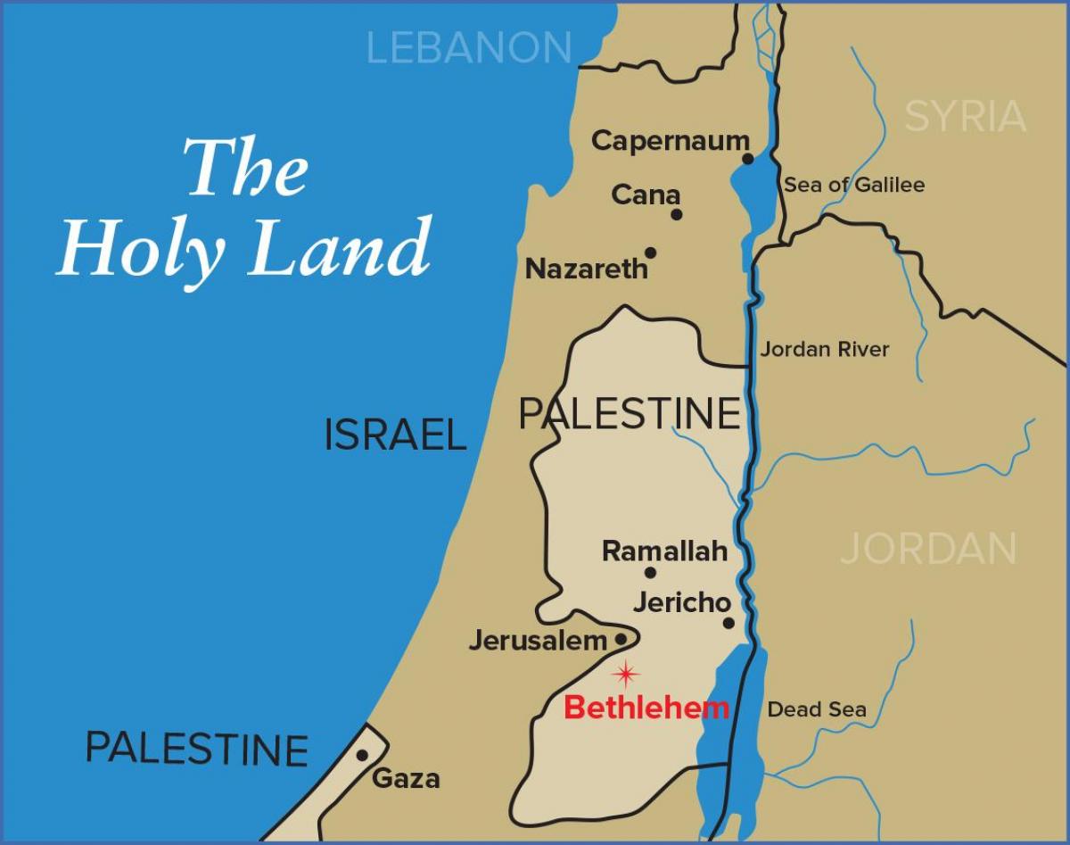 Belém, Jerusalém mapa - Mapa de Belém e Jerusalém (Israel)