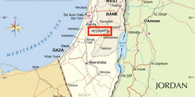 Jerusalém mapa - Mapas de Jerusalém (Israel)