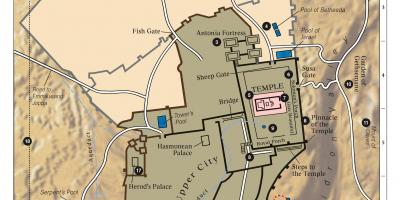 Jerusalém mapa - Mapas de Jerusalém (Israel)