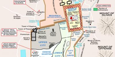 Jerusalém mapa - Mapas de Jerusalém (Israel)